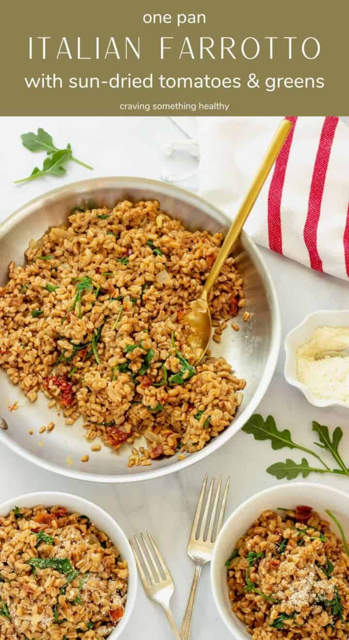 Italian Farrotto With Sundried Tomatoes | Craving Something Healthy
