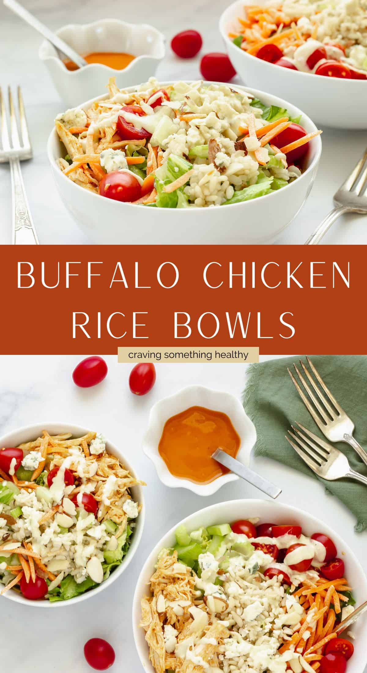 Quick Buffalo Chicken Rice Bowl | Craving Something Healthy