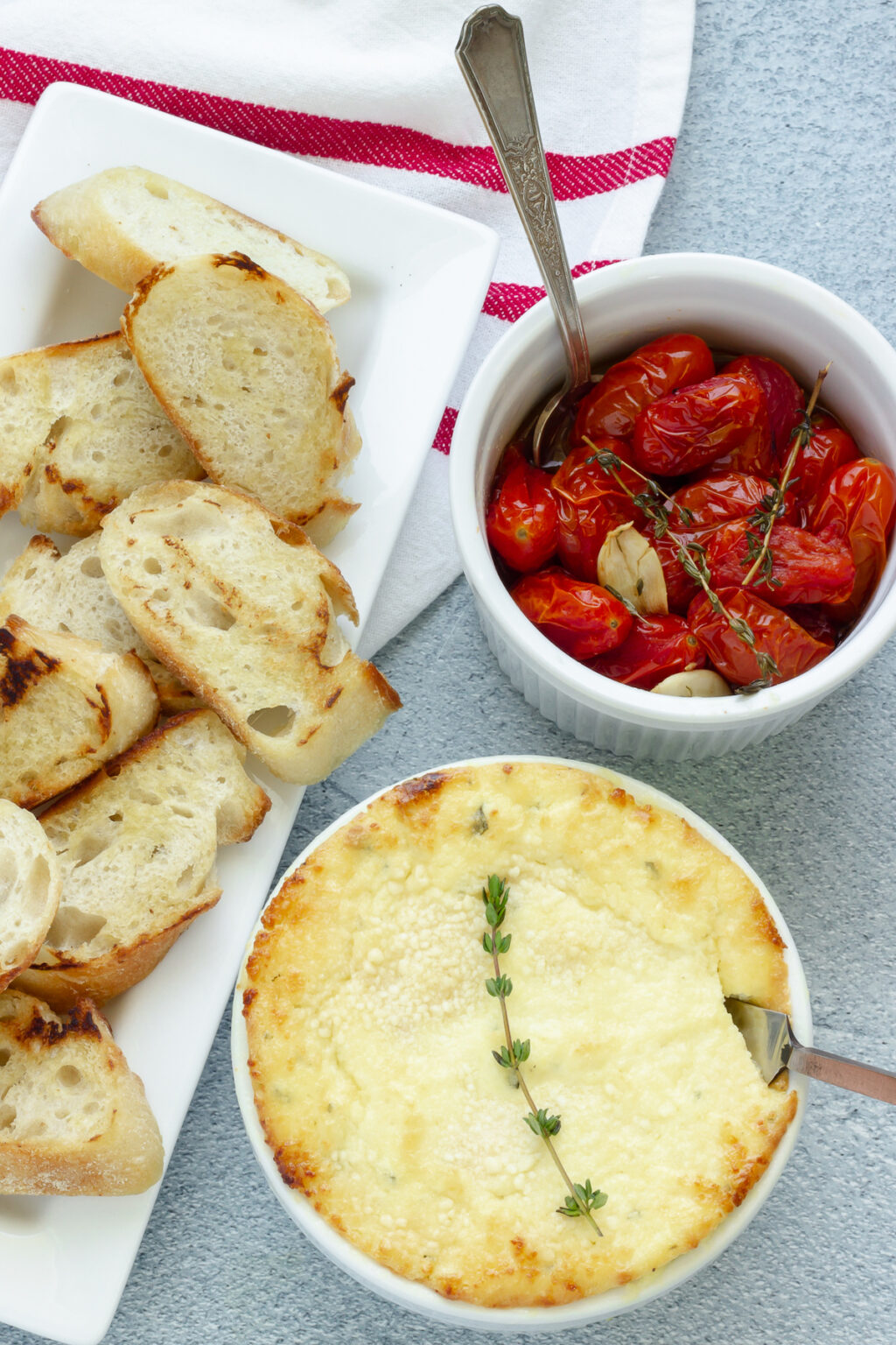 Baked Ricotta with Garlic & Herbs | Craving Something Healthy